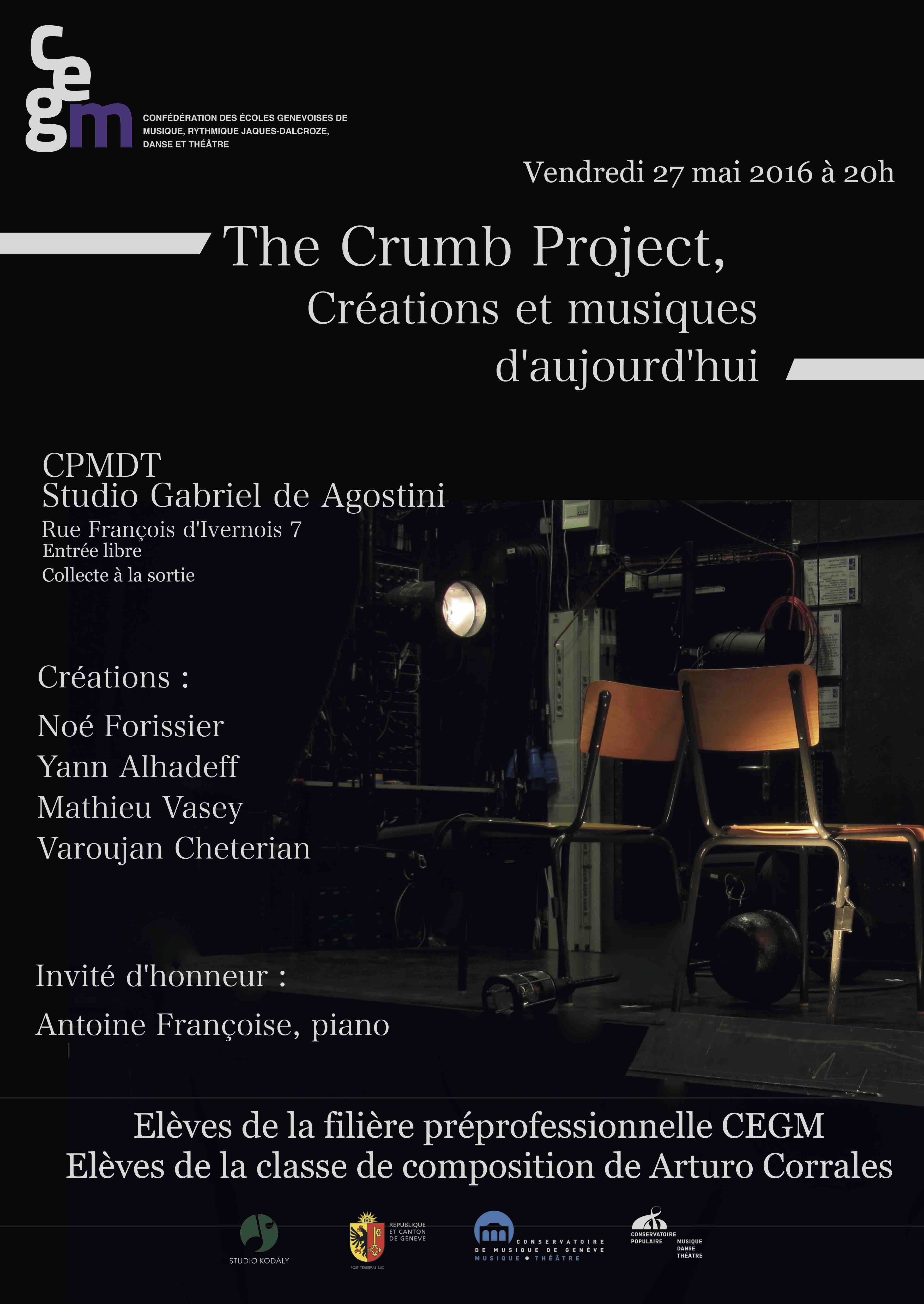 The Crumb Project, Créations et musiques d’aujourd’hui | CEGM